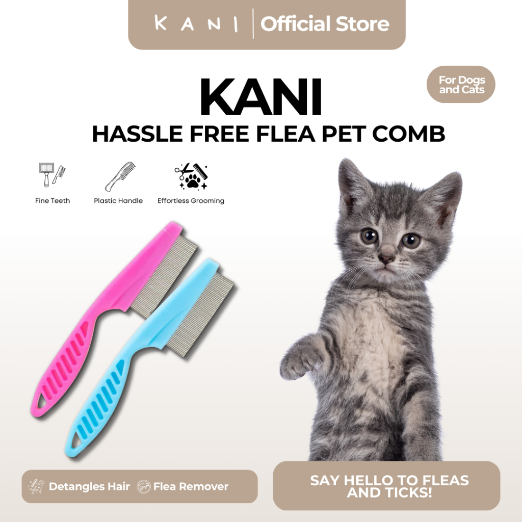 KANI Pet Hair Comb Dog Cat Flea Comb Stainless Steel Needle Comb ...
