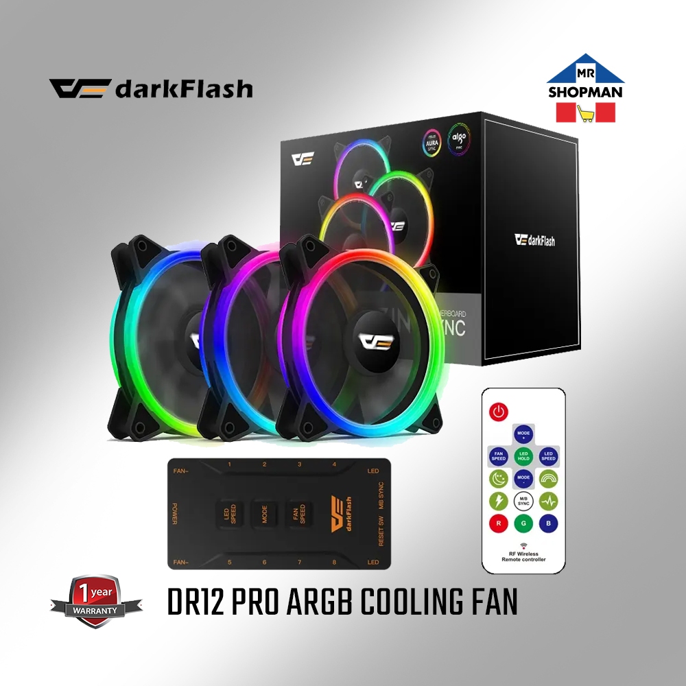 Darkflash DR12 PRO 120mm ARGB 3in1/ Single Cooling Fan Case Fan ...