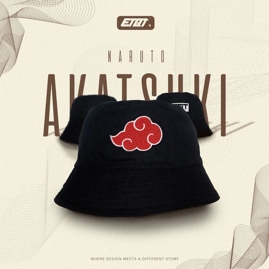ETQT Worldwide - Anime Waway / Bucket Hat - Akatsuki Logo | Shopee ...