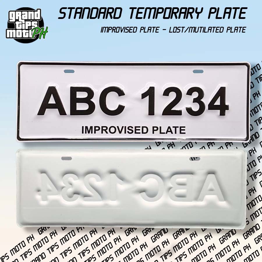 4 Wheeled Standard Temporary Plate - Galvanized Metal Embossed | Shopee ...
