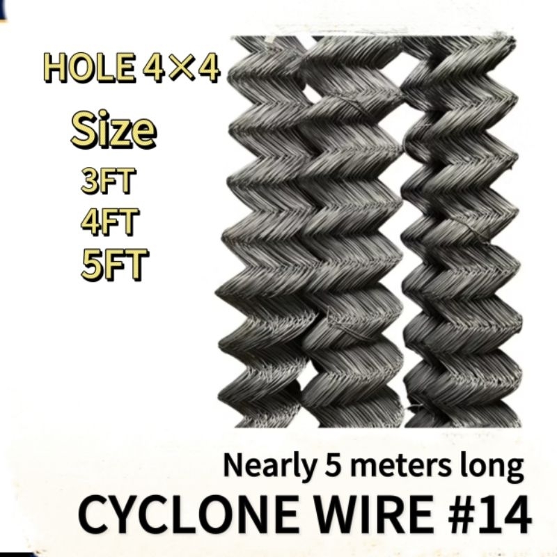 CYCLONE WIRE #14 MESH 3FT 4FT 5FT HEIGHT 4"*4" HOLE, (nearly 5mtrs long ...