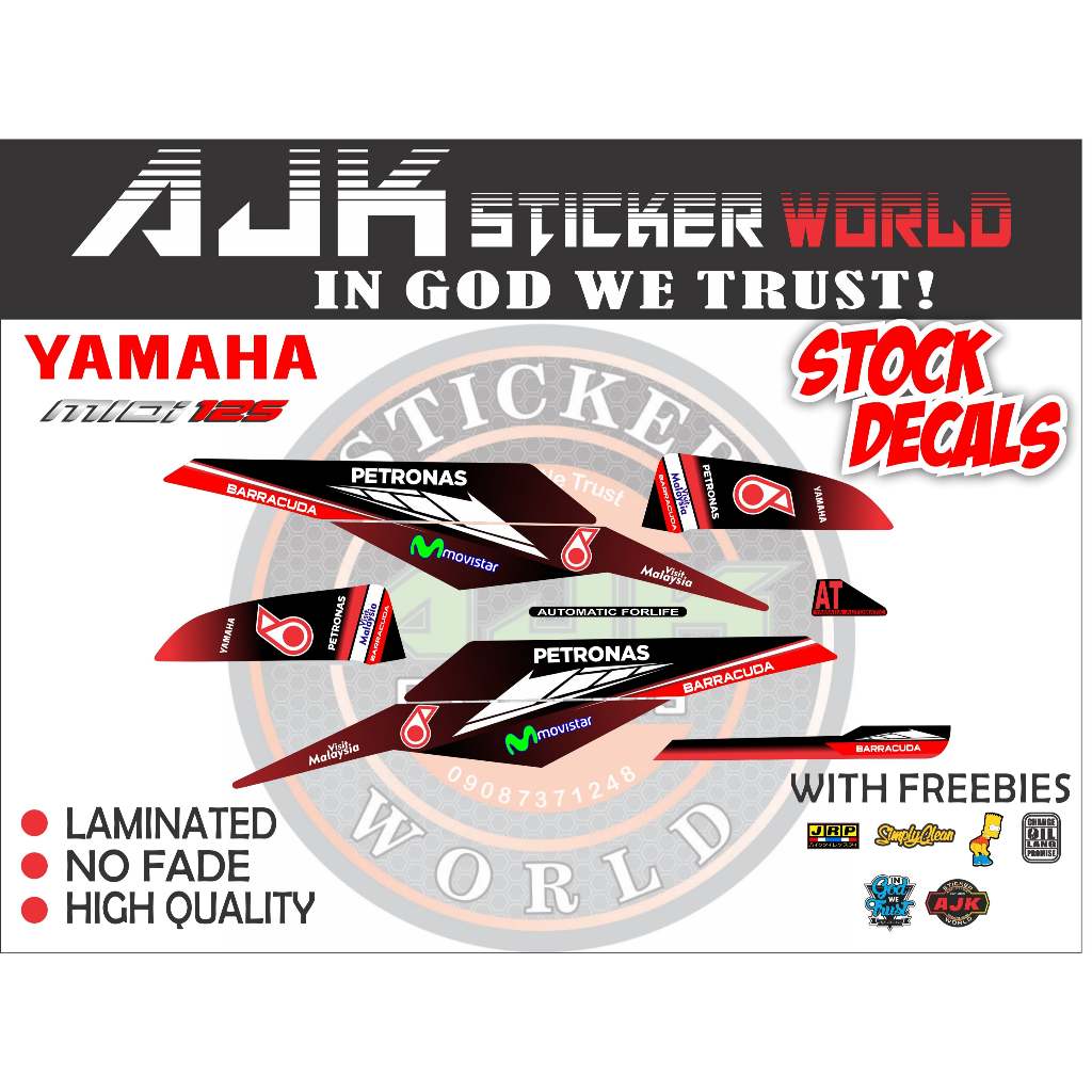 YAMAHA MIO I 125 STOCK DECALS | Shopee Philippines