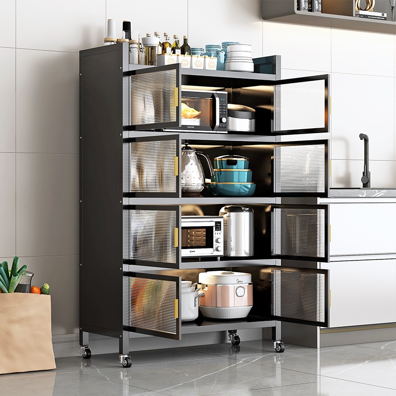 Carbon Steel Kitchen Rack Storage Cabinet Dustproof For Multi-function ...