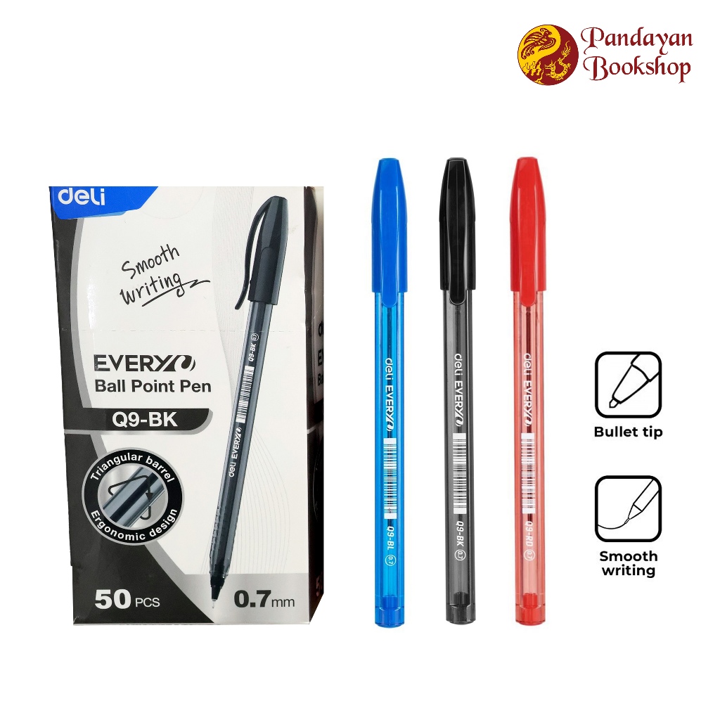 Deli Every Triangular Ball Point Pen Q9 0.7mm | Shopee Philippines