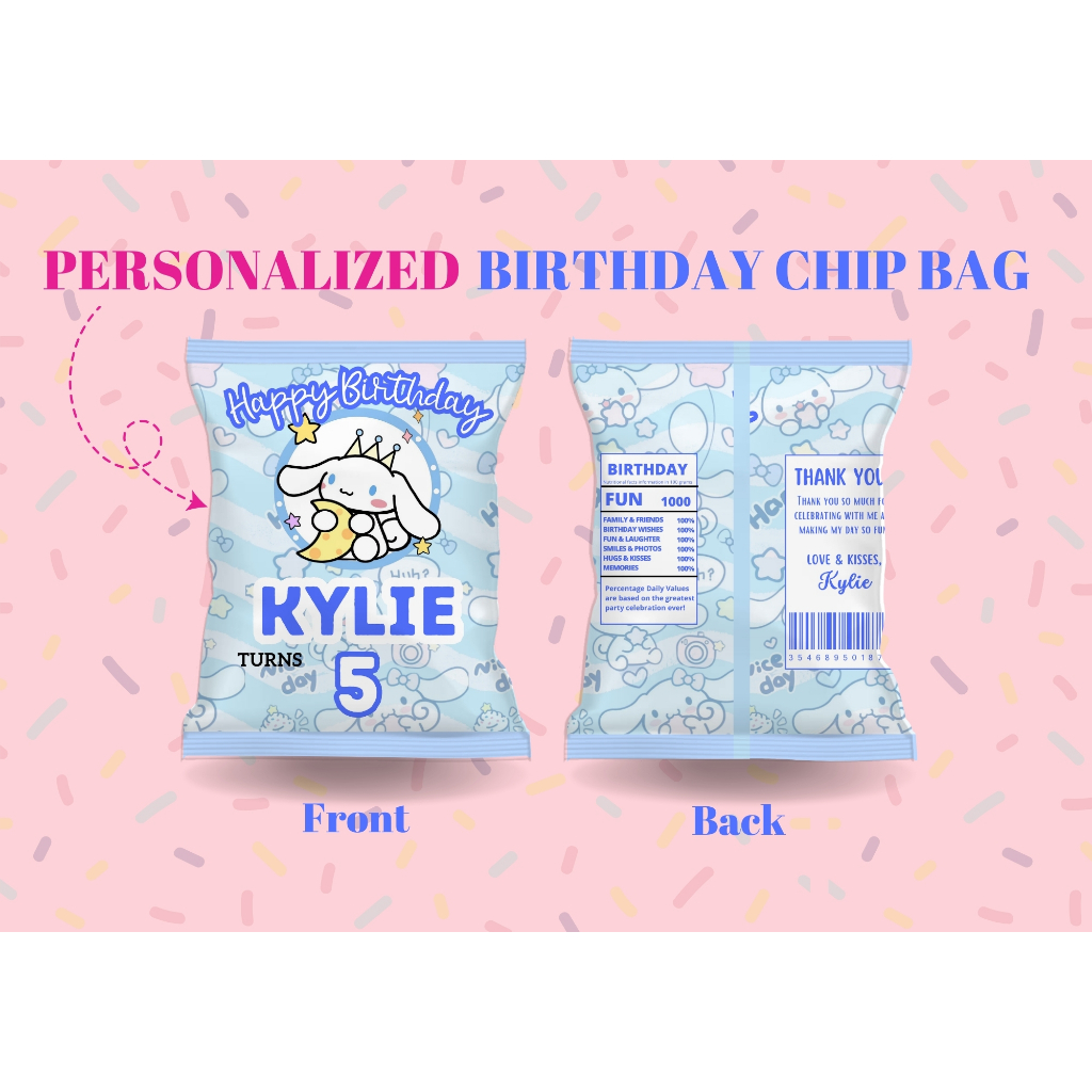 BIRTHDAY CHIP BAG TREAT BAG LOOT BAG | Shopee Philippines
