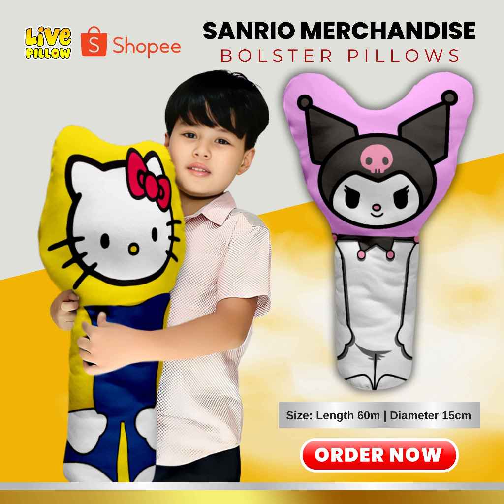 LIVEPILLOW Kuromi Hello Kitty Bolster Pillow – The Perfect Big-Size ...