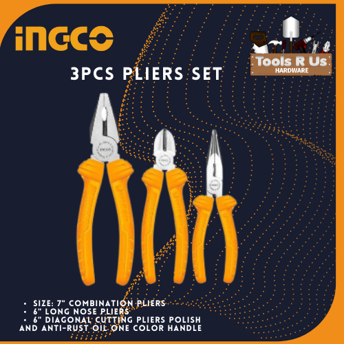 INGCO 3PCS PLIERS SET HKPS08311 | MERVILLE | HANDTOOLS | Shopee Philippines