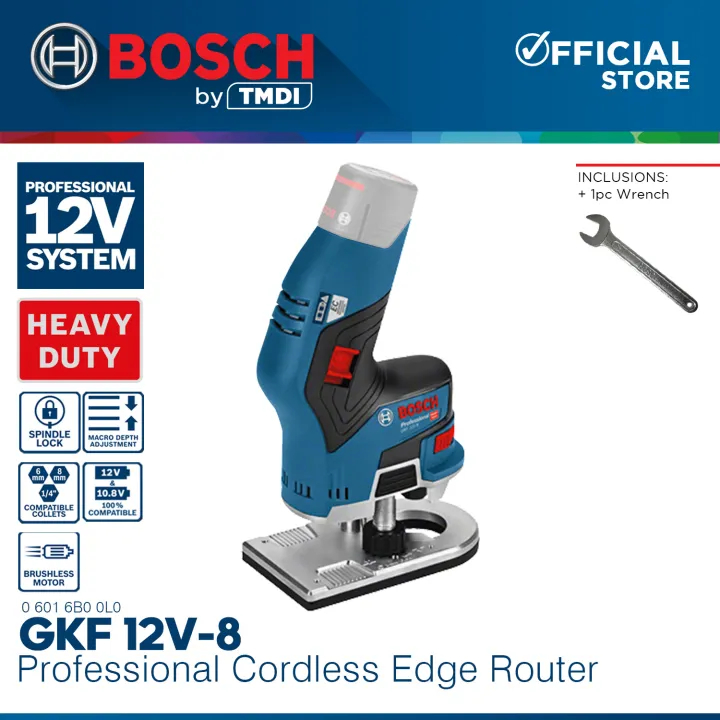BOSCH Professional Cordless Lithium Ion Palm Router Portable Wood ...