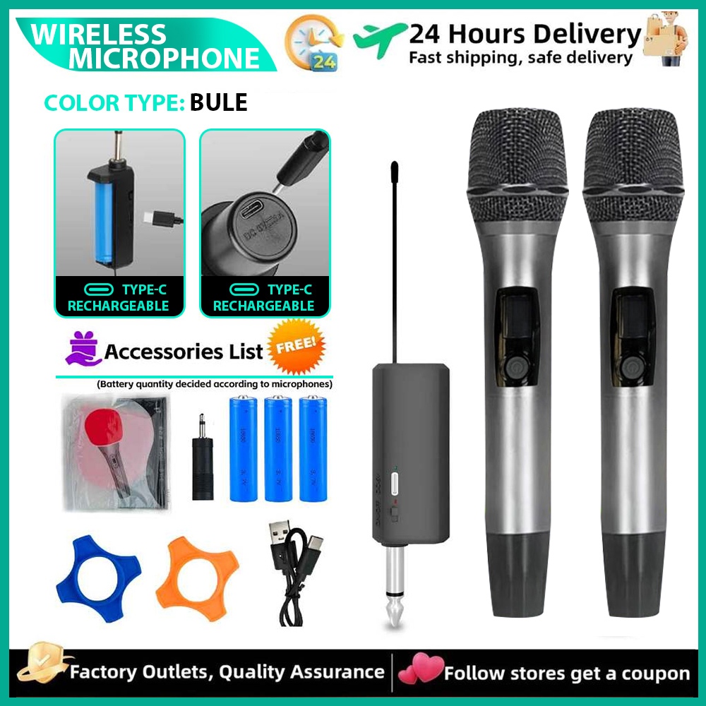 universal wireless microphone portable rechargeable professional uhf dynamic wireless microphone ...