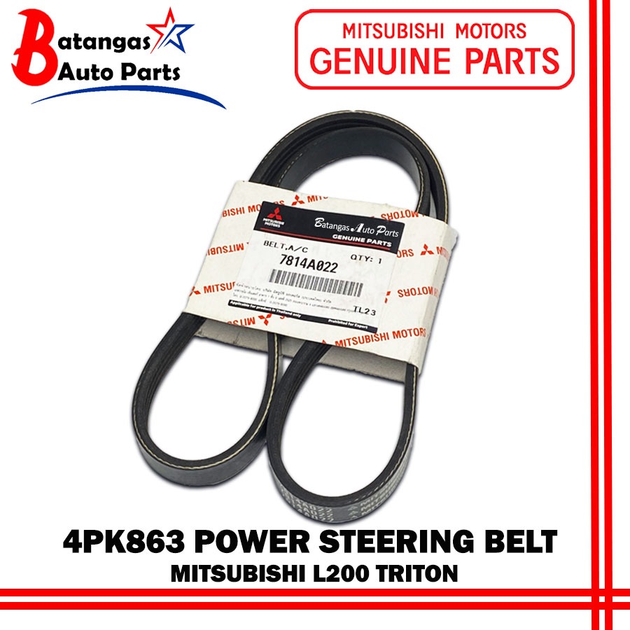 GENUINE AIRCON BELT MITSUBISHI L200 TRITON 2016-2018 4PK863 | Shopee ...