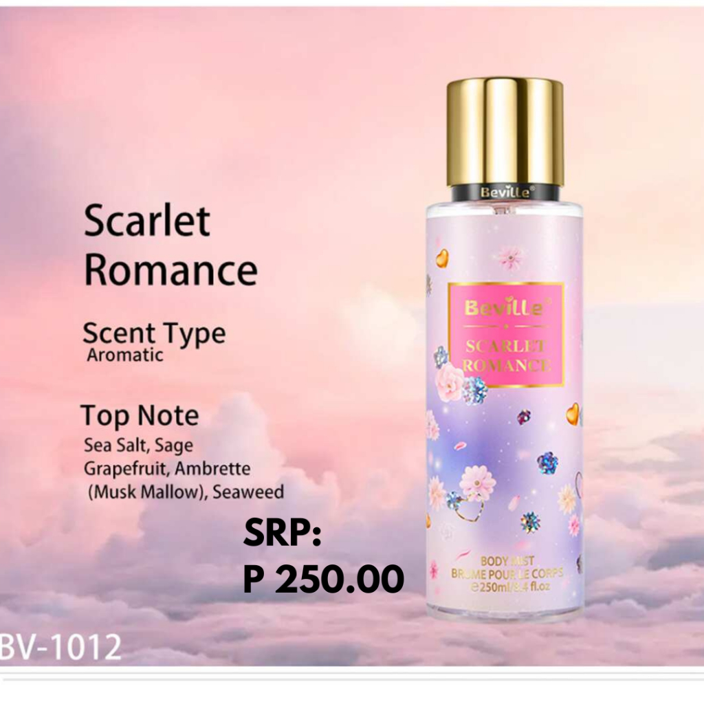 BEVILLE SCARLET ROMANCE BODY MIST 250ML SCENT JO MALONE WOOD SAGE AND ...
