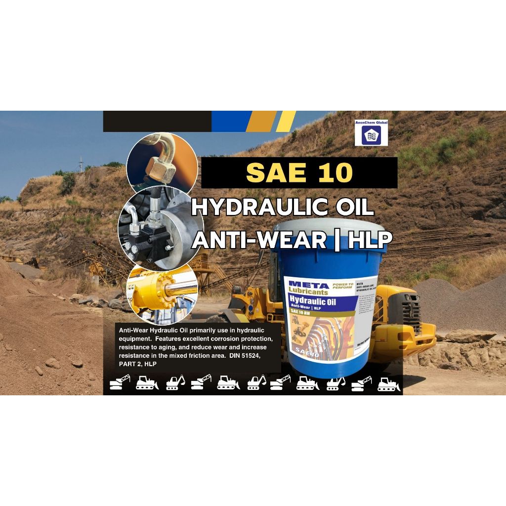 Hydraulic Oil SAE 10 AW-META LUBRICANTS -18 or 20 liters PAIL | Shopee ...