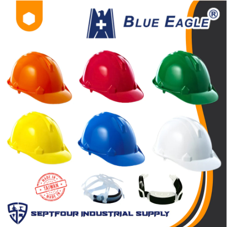 NEW BLUE EAGLE CONSTRUCTION SAFETY HELMET HARD HAT WITH CHIN STRAP | Shopee Philippines