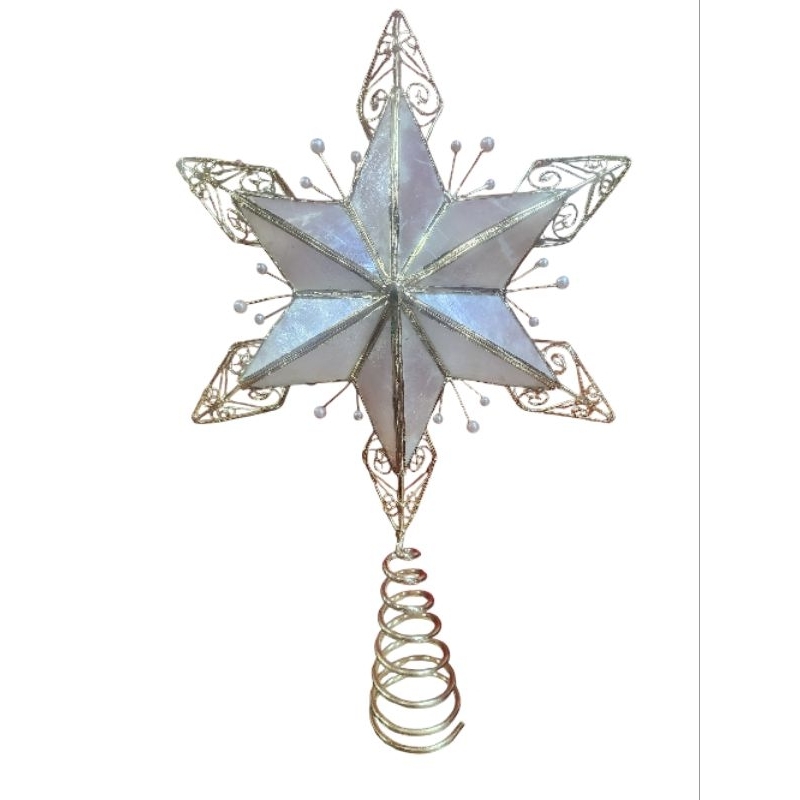 Capiz Christmas Multipointed Star Tree Topper | Shopee Philippines