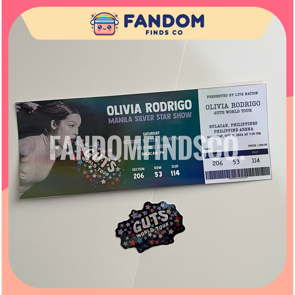 CUSTOMIZED Guts World Tour by Olivia Rodrigo Concert Ticket - FANMADE ...