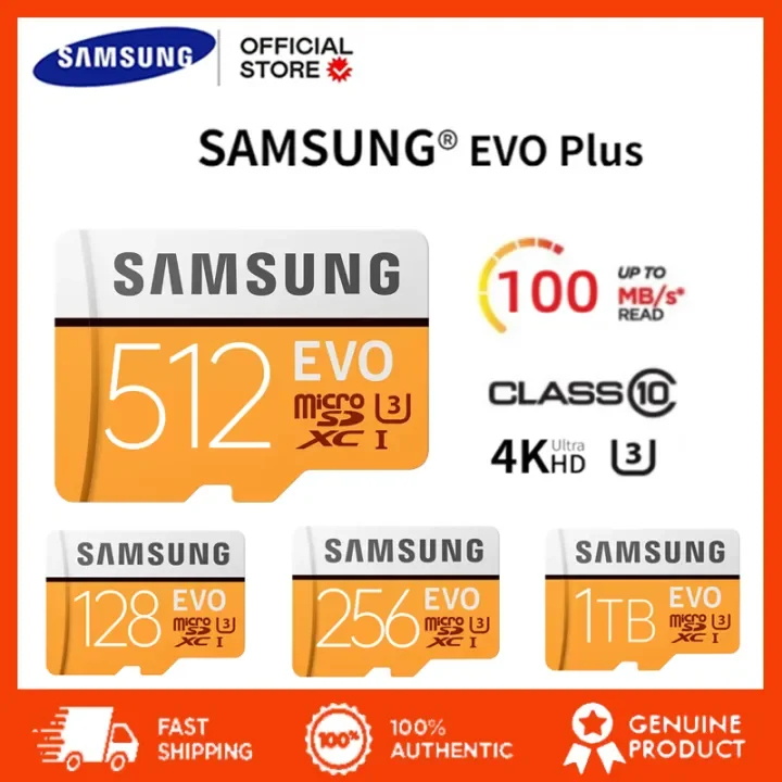 Samsung Evo Micro SD Card Class 10 UHS-I U3 Memory Card with Adapter ...