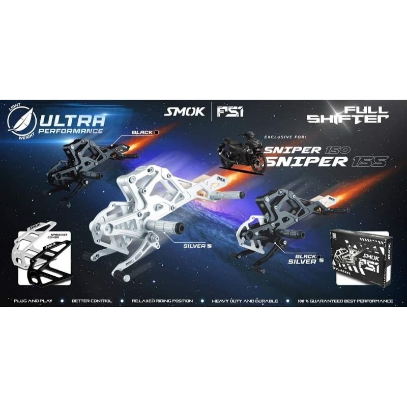 SMOK THAILAND ALLOY FULL SET SHIFTER FOR YAMAHA SNIPER 155 VVA / LC 150 ...