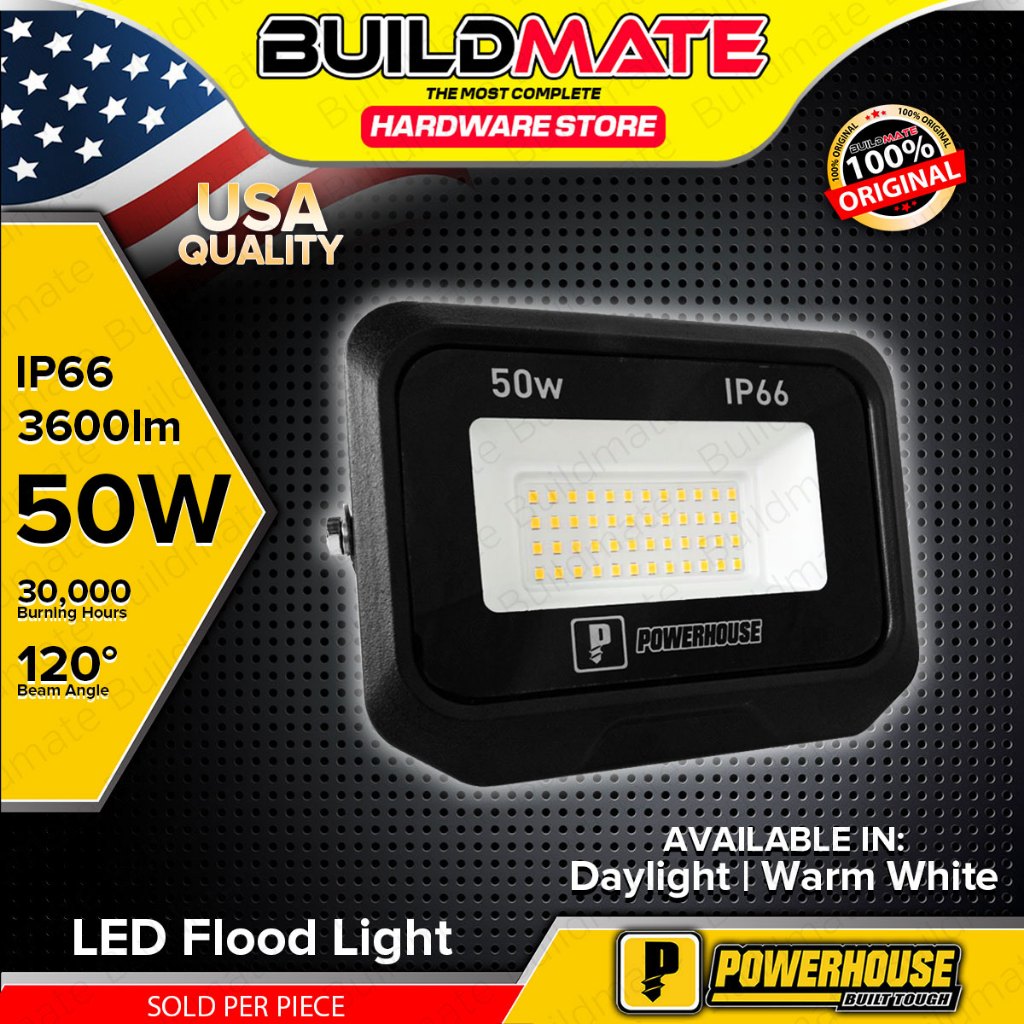 BUILDMATE Lighthouse by Powerhouse 50W DOB LED Flood Light Daylight ...