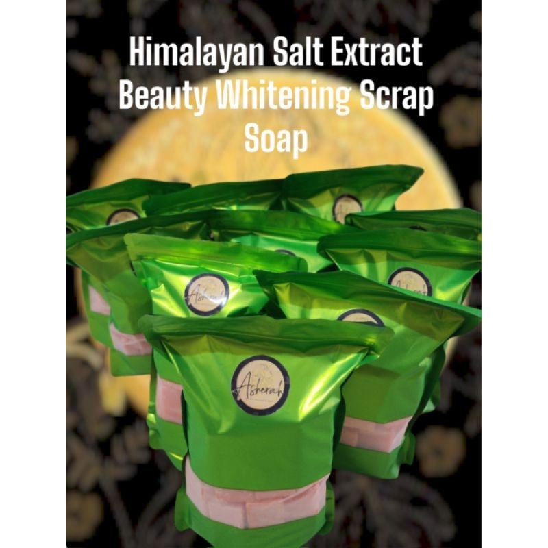 HIMALAYAN SALT BEAUTY EXTRACT WHITENING SCRAP SOAP with more freebies ...