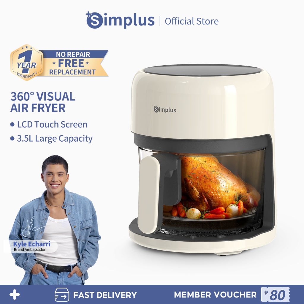 Simplus Visual Air Fryer with LCD Touch Screen Oil Free Non Stick Air Fryer KQZG017 | Shopee ...