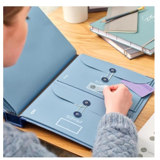 File Manager with Tags Pocket Folder Folding Office Supplies Emergency ...