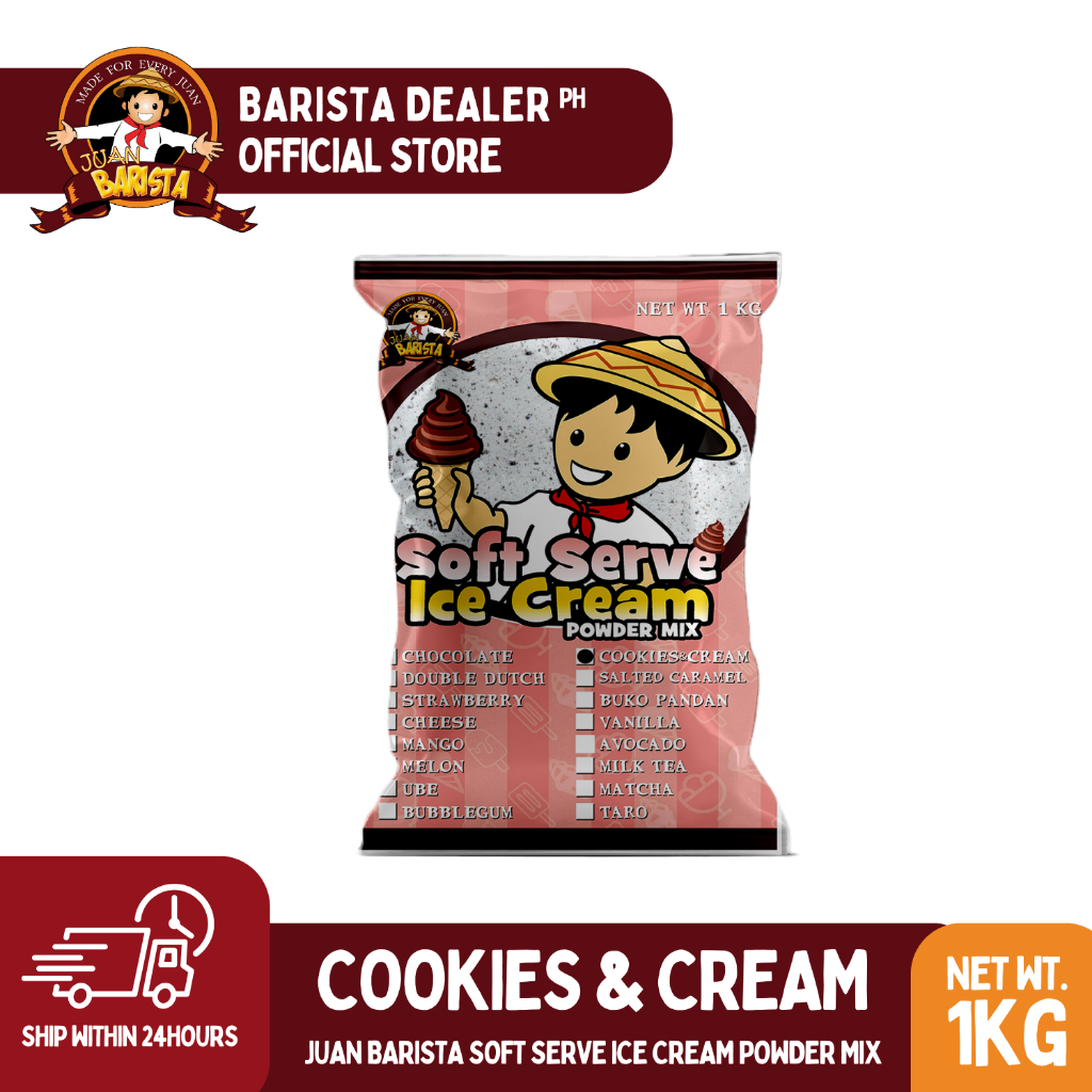 Juan Soft Serve Cookies and Cream Ice Cream Powder Mix 1 kilogram ...