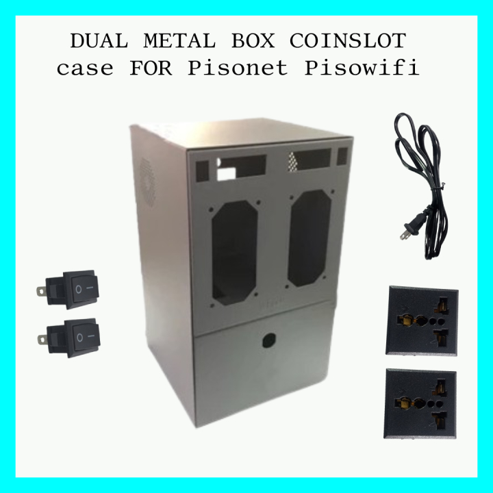 Dual Metal Coinbox kaha Box case Pisonet Pisowifi | Shopee Philippines