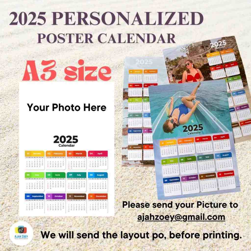 2025 POSTER PERSONALIZED CALENDAR ( A3 SIZE ) | Shopee Philippines