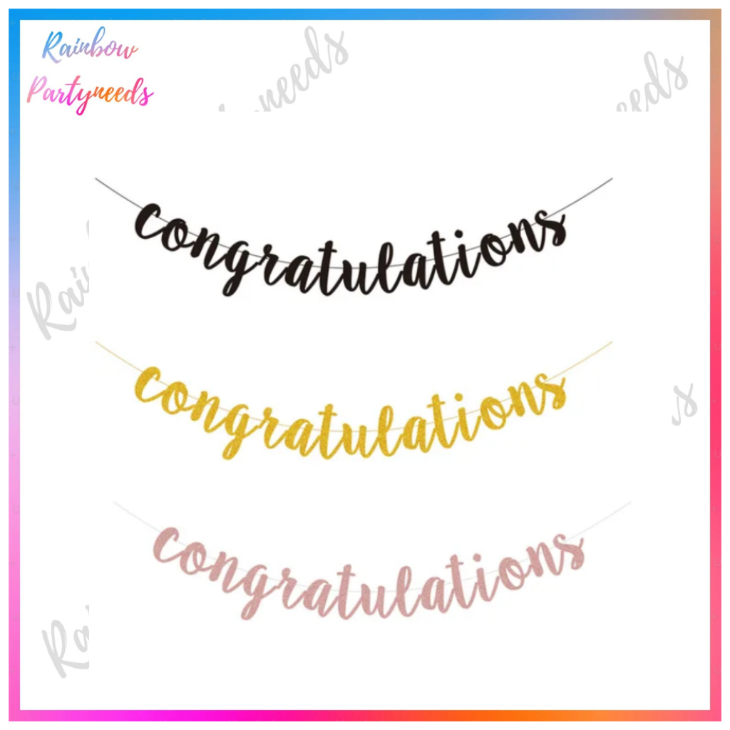 Congratulations Bunting Banner | Shopee Philippines