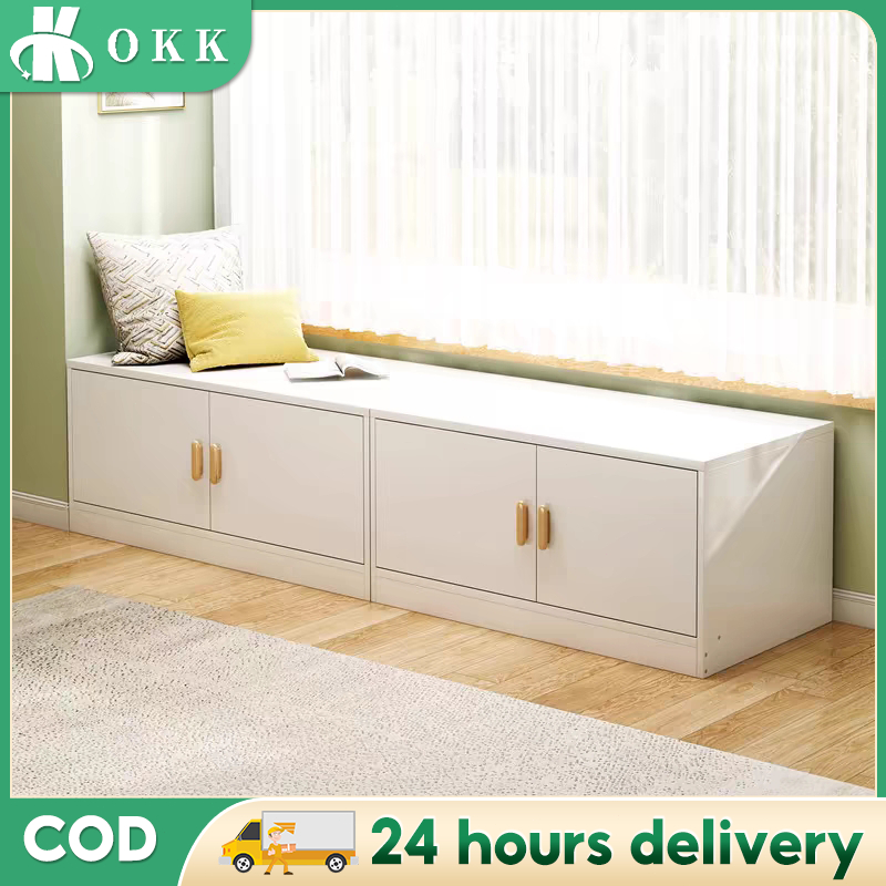 Nordic Household Bedroom Bay Window Storage Cabinet Wooden Balcony ...