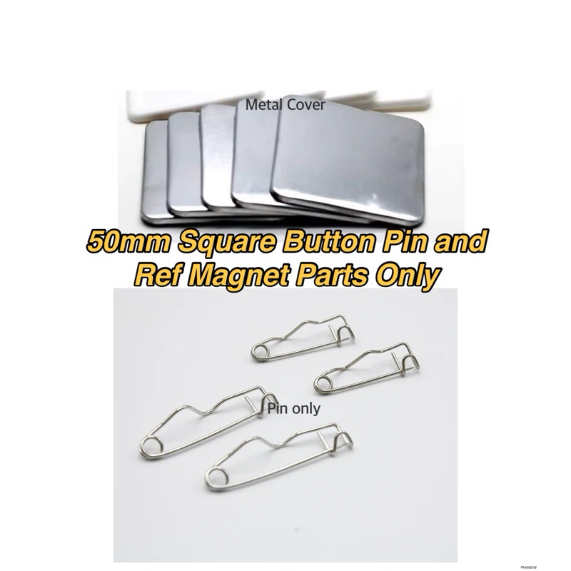 50mm Square Consumables INDIVIDUAL PARTS ONLY Button Pin and Fridge ...