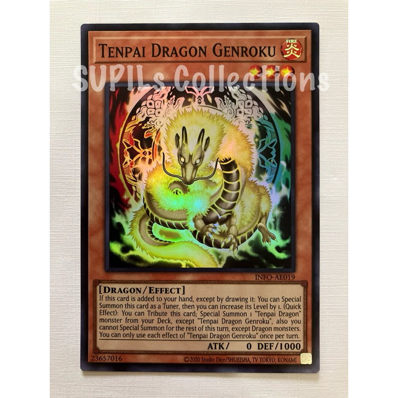 YuGiOh! OCG AE Tenpai Dragon Genroku INFO-AE019 (SR) | Shopee Philippines