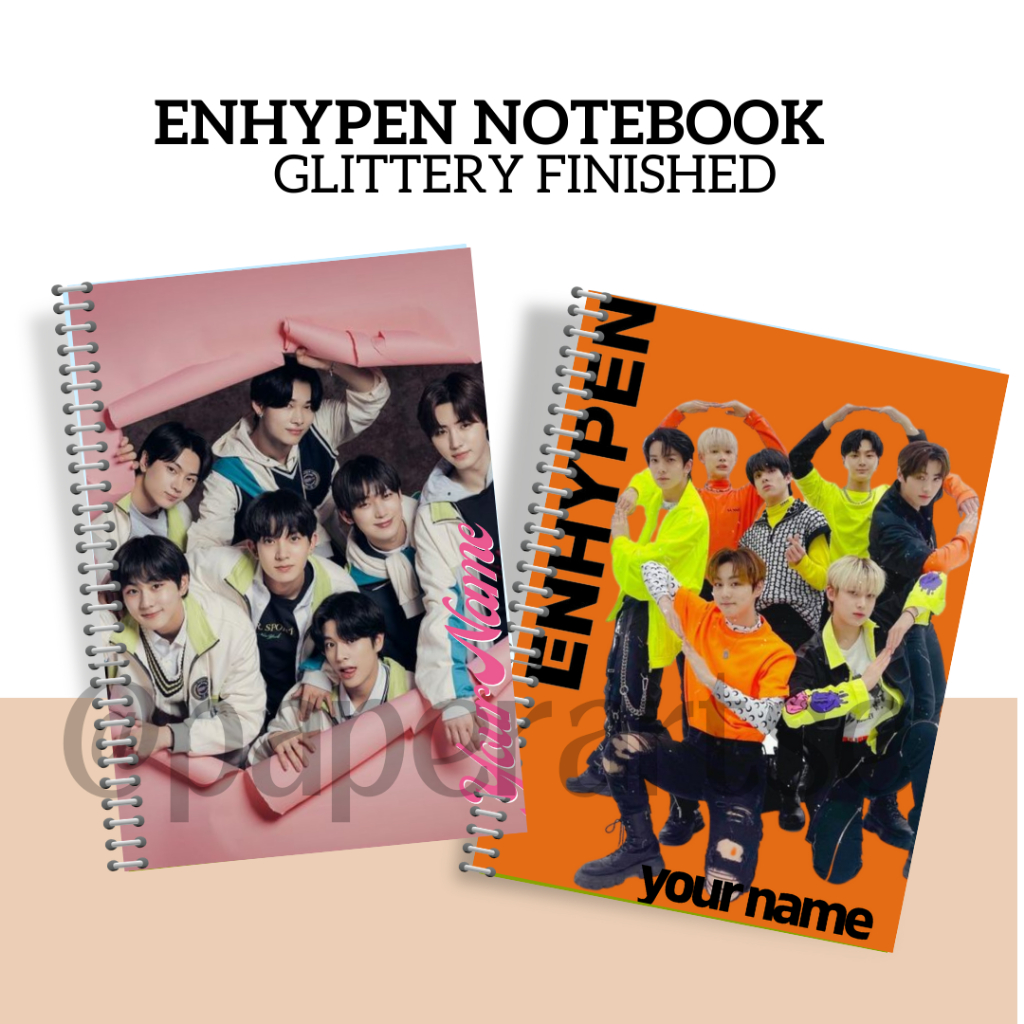 ENHYPEN PERSONALIZED NOTEBOOK [ COMES WITH FREE FANMADE PHOTOCARDS ...