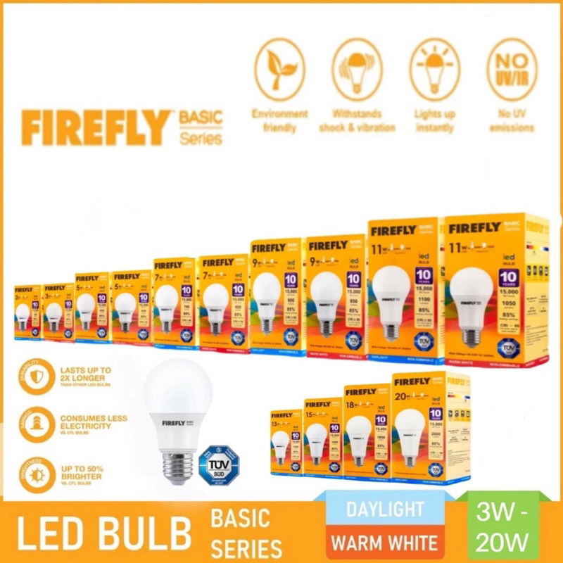 Firefly LED Bulb20w 3w, 5w, 7w, 9w, 11w, 13W, 15W, 18W 20w (Daylight ...
