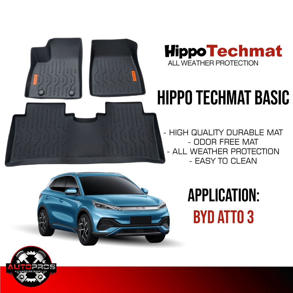 Hippo Techmat Deep Dish Matting for BYD Atto 3 (1st and 2nd row) - Car ...