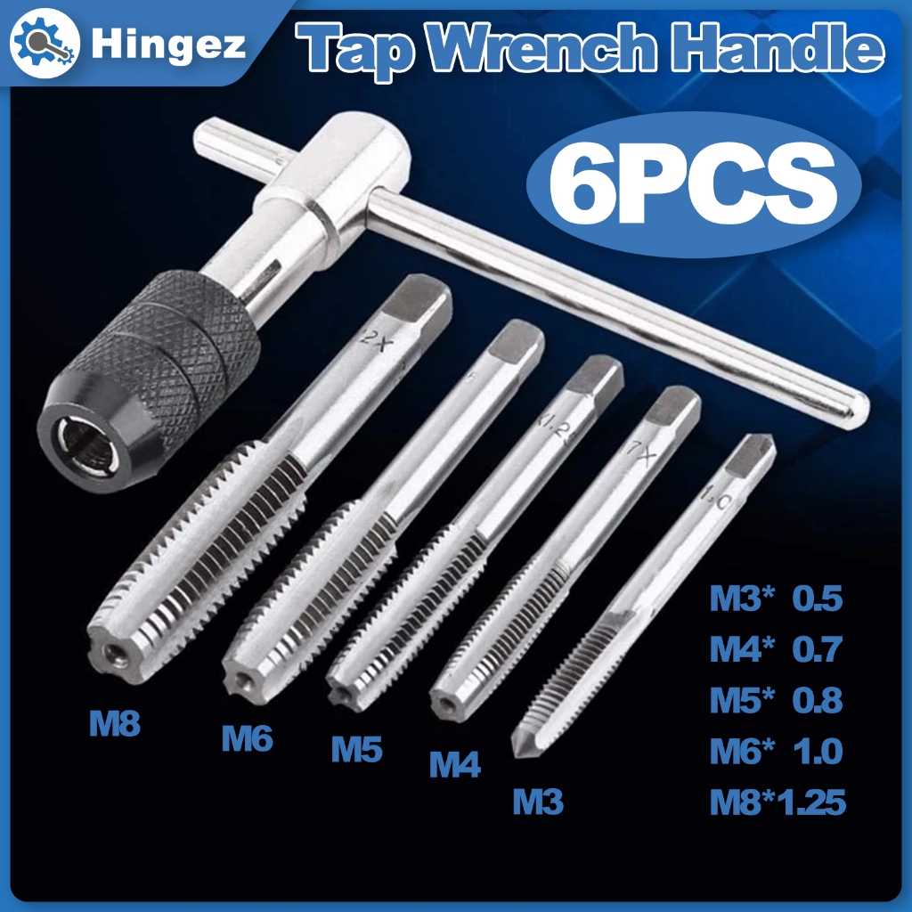 T-type Adjustable Metal Hand Tools Screw Thread Wrench Handle M3-M12 ...