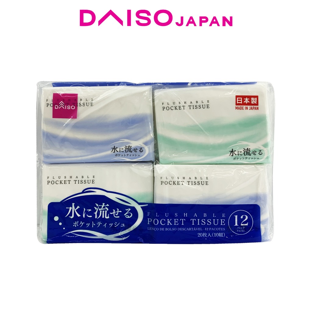 Daiso Flushable Pocket Tissue (12 packs) | Shopee Philippines