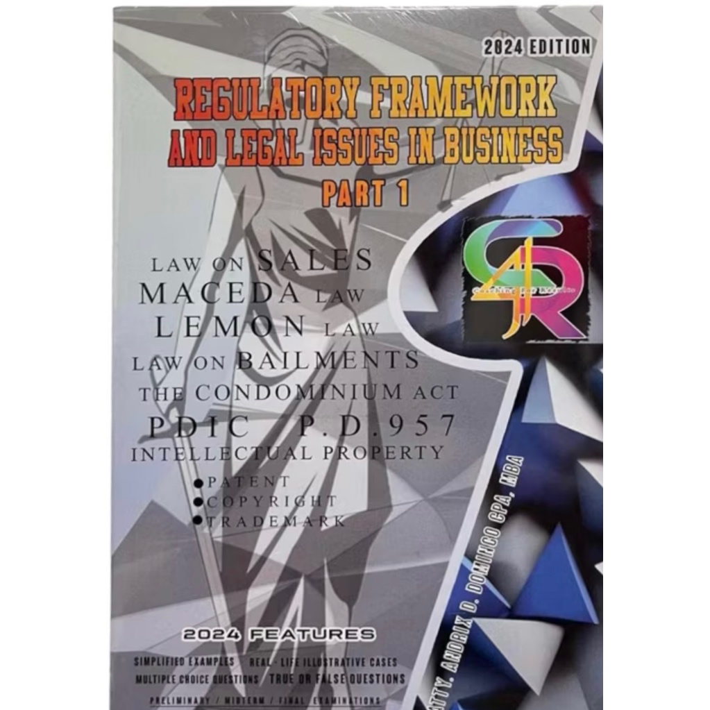 Regulatory Framework & Legal Issues in Business Part 1 (2024) by Atty ...