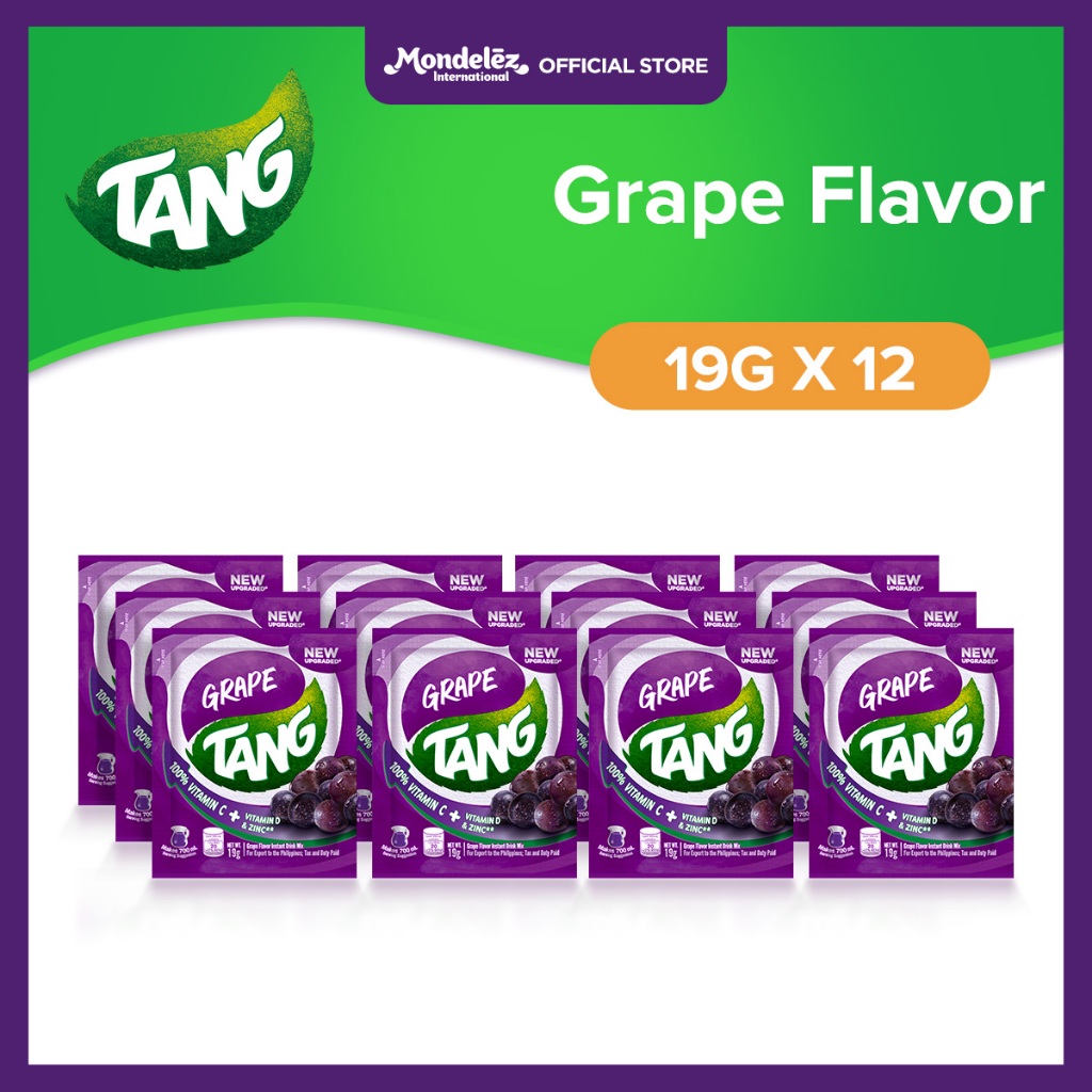 Tang Instant Drink Mix - Grape Flavor 19g (Set of 12) | Shopee Philippines