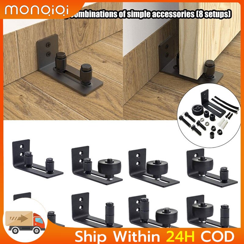 Adjustable 8 in 1 Sliding barn door guide stainless Floor Guide Roller ...