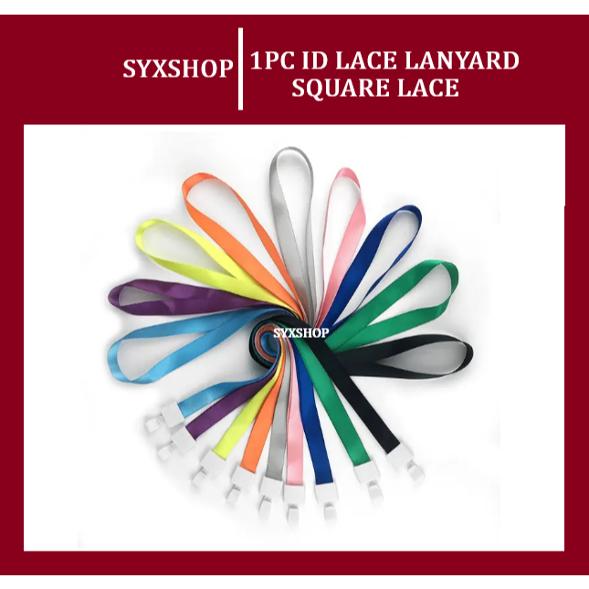 (1-PIECE ) SQUARE LACE Glossy 1.5cm Silky ID Lace with Plastic Hook ...