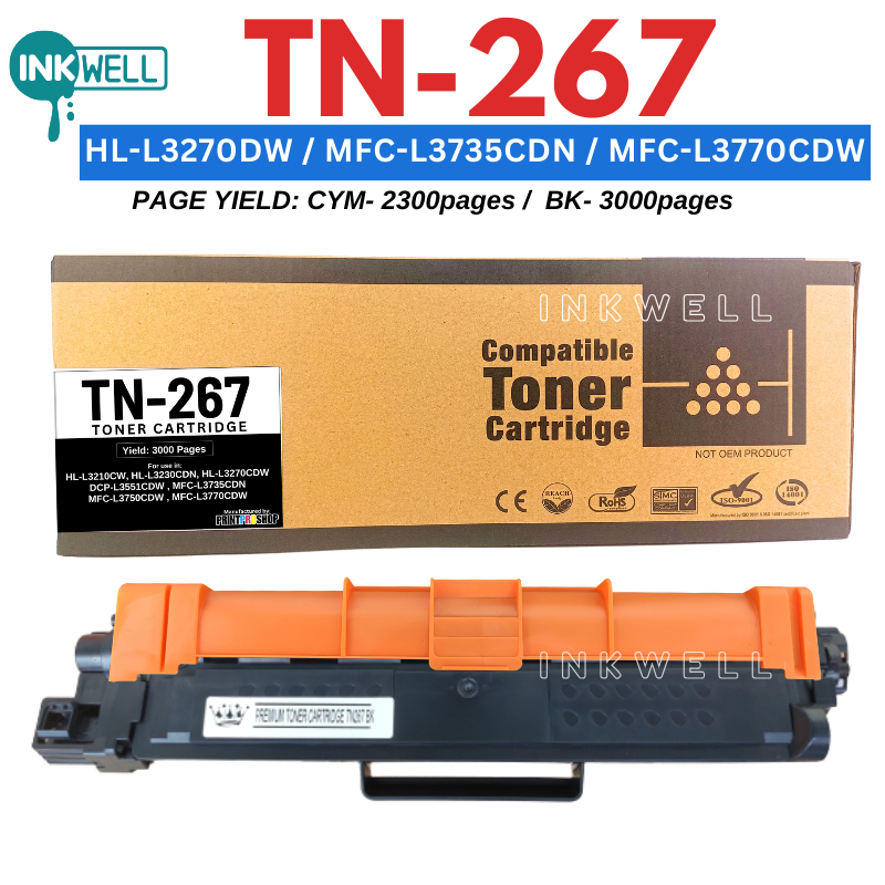 TN267 TN 267 Compatible Toner Cartridge with HL-L3270CDW MFC-L3735CDN ...