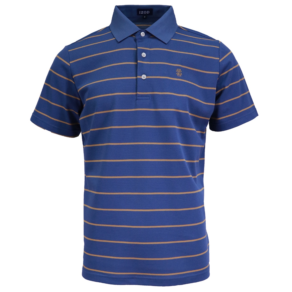 Izod Men's Basic Fit Striped Polo Shirt w/ Knitted Collar (Slate Blue) | Shopee Philippines