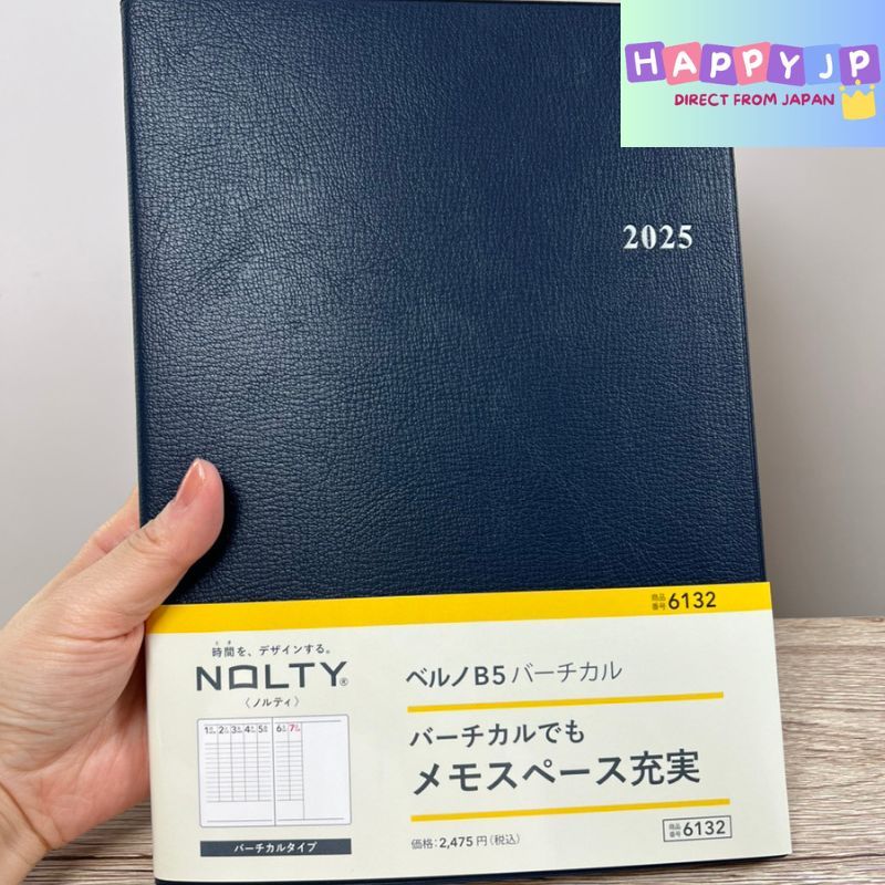 Efficiency NOLTY Planner 2025 B5 Vertical Velno Navy 6132 (Start from December 2024) | Shopee ...