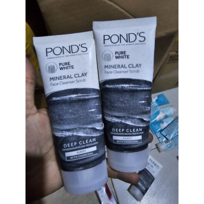2pcs PONDS Mineral clay facial scrub 100g | Shopee Philippines