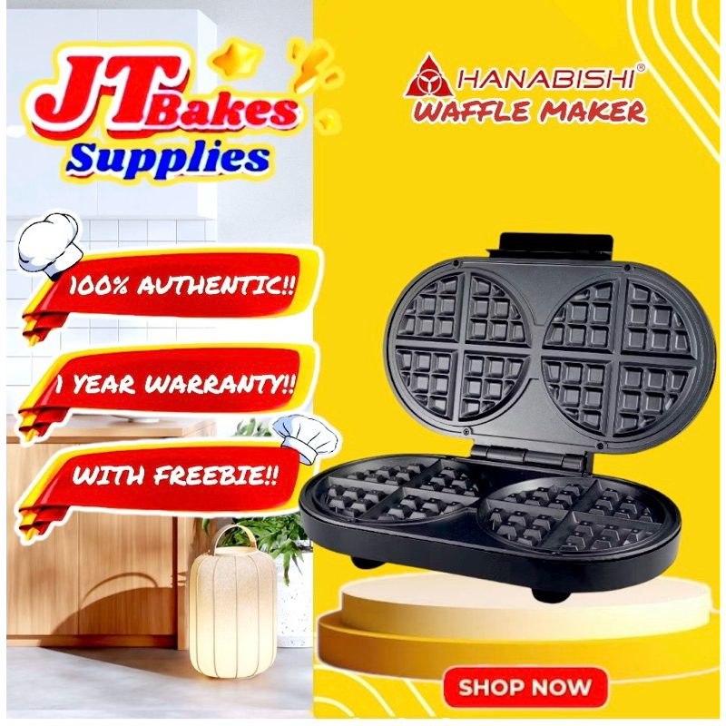 Hanabishi Sandwich Maker HSM-90W non-stick toasting surface with ...
