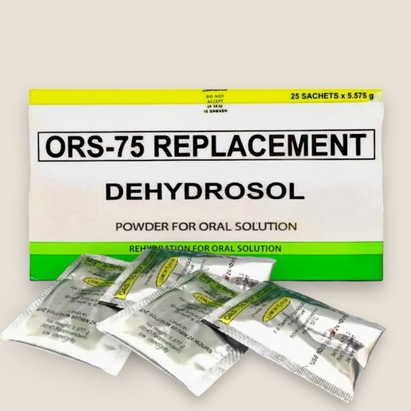 ORS -75 Replacement ( Dehydrosol) 25 Sachets x 5.585g) | Shopee Philippines