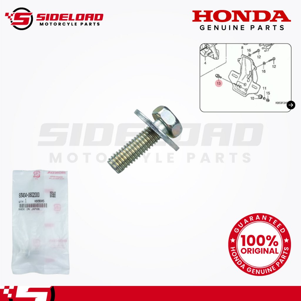 Bolt-Washer, 6x20 (Bracket, Number Plate) - TMX 155 - Honda Genuine ...