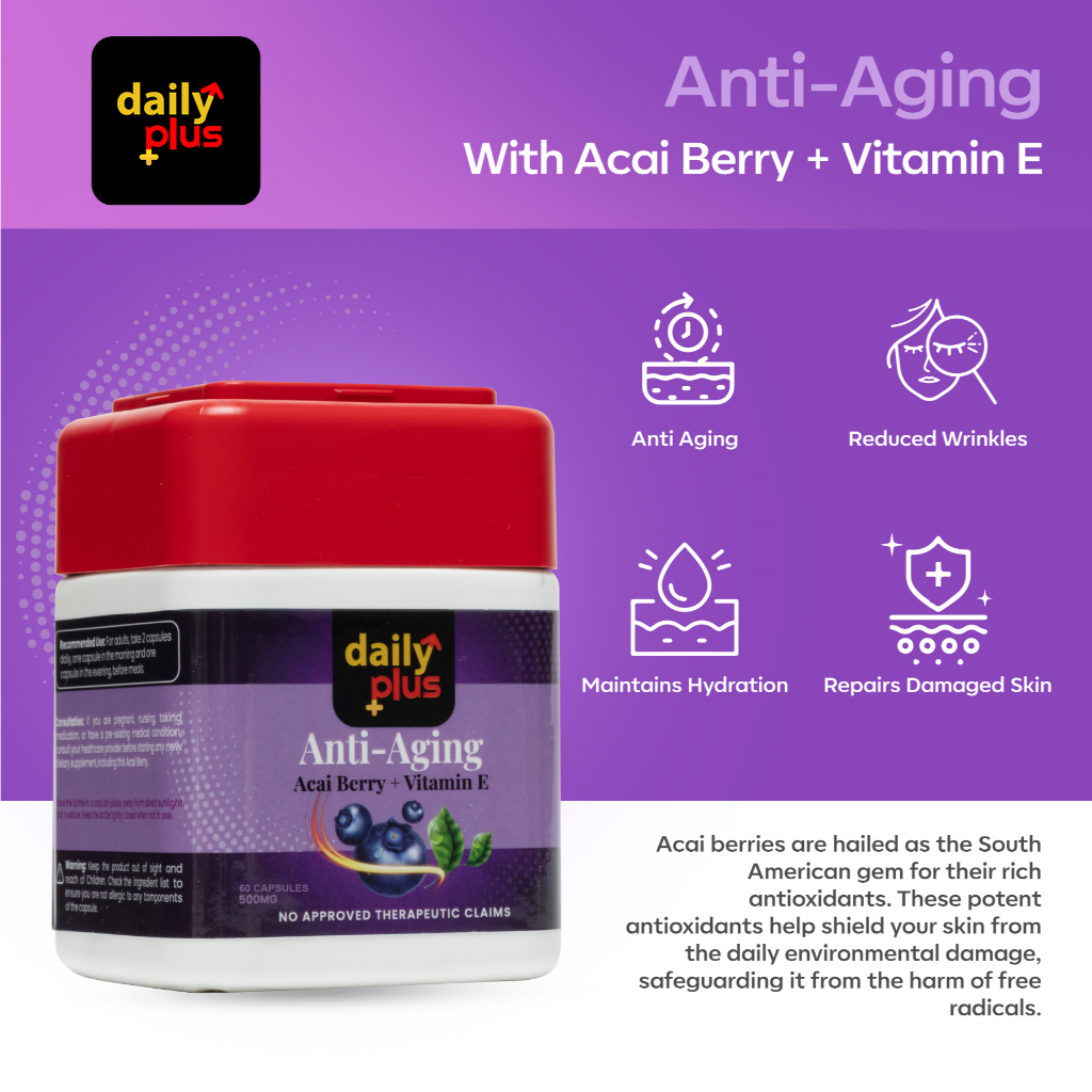 Daily Plus Anti-Aging Acai Berry Supplement Your FOREVER YOUNG SECRET ...
