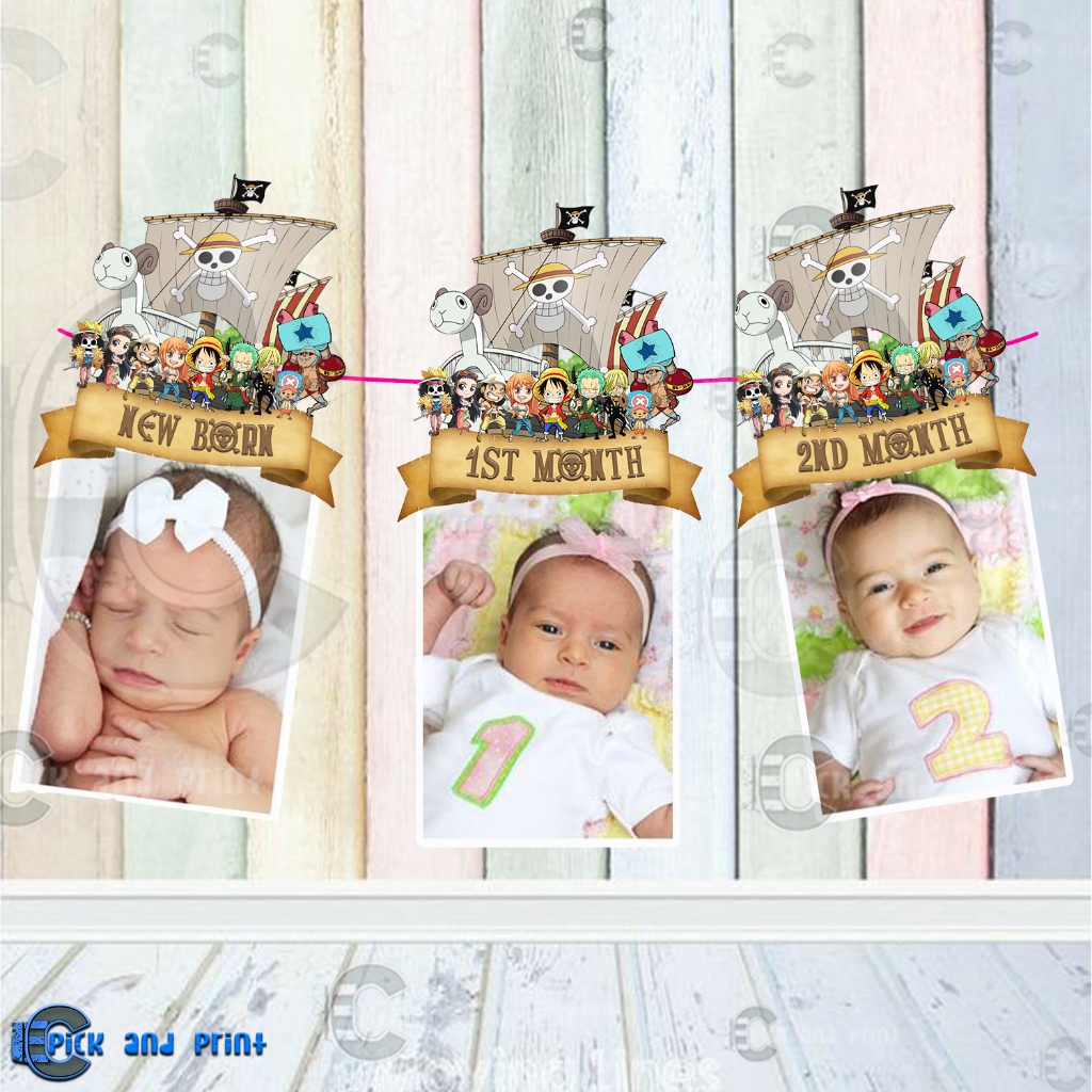 Personalized/Customized One Piece 0-12 months milestone Baby Photo ...